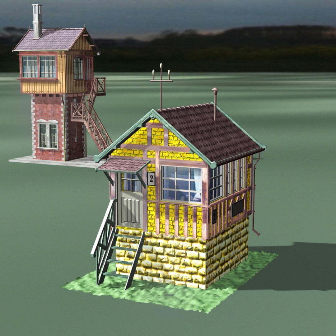 Railroad Signal Box Rail Train Obj