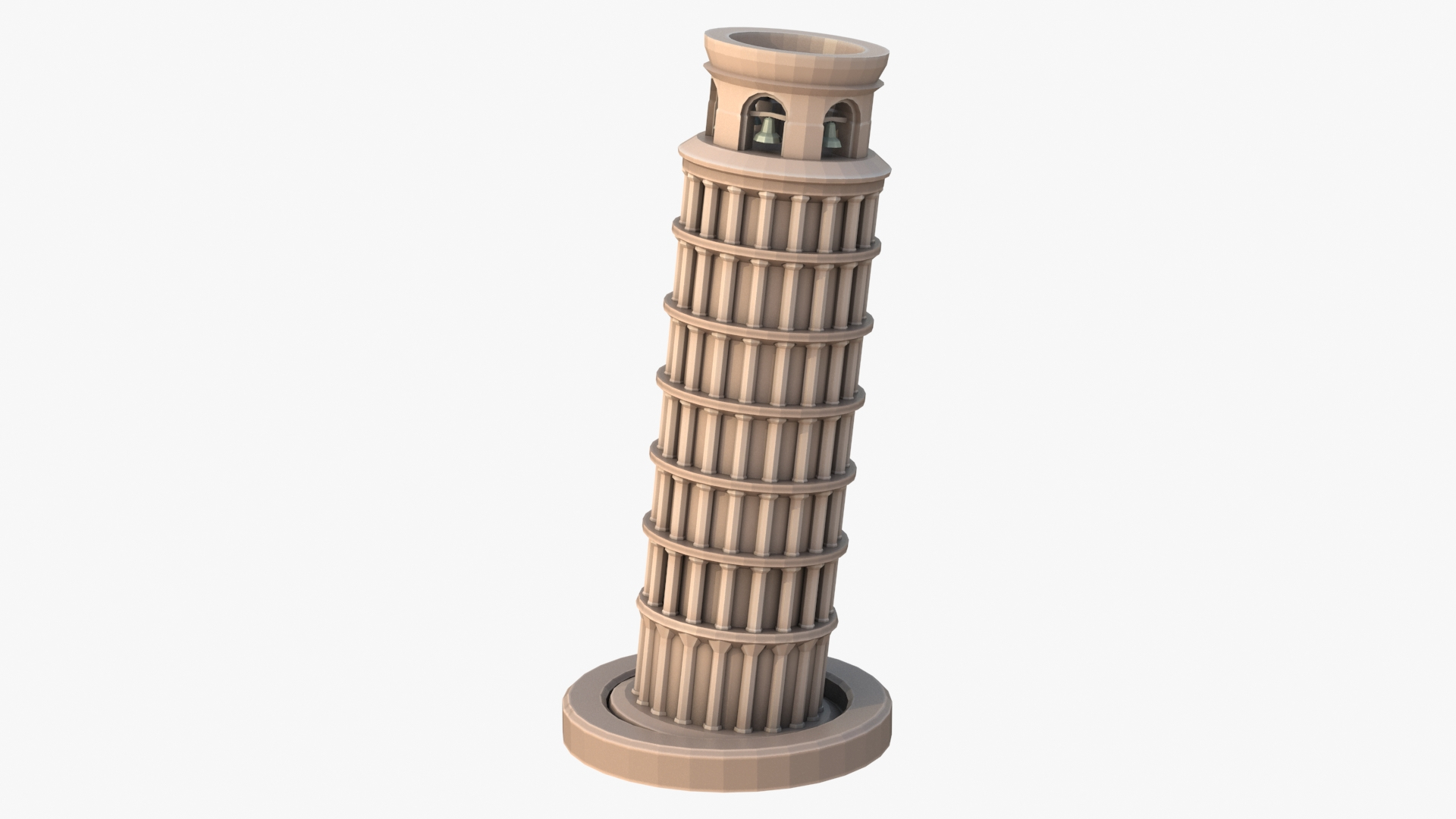 Low Poly Cartoon Model Leaning Tower Of Pisa 3D Model - TurboSquid 2383465