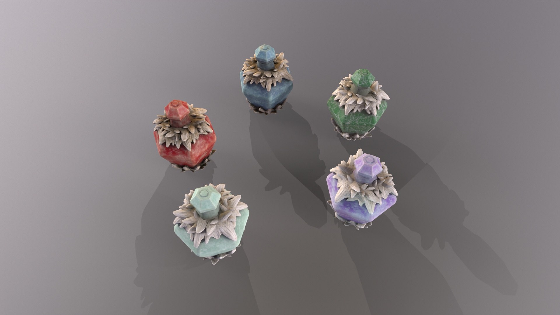 Stylized Magic Potion With Dragon Teeth PBR Low-poly 3D Model 3D ...