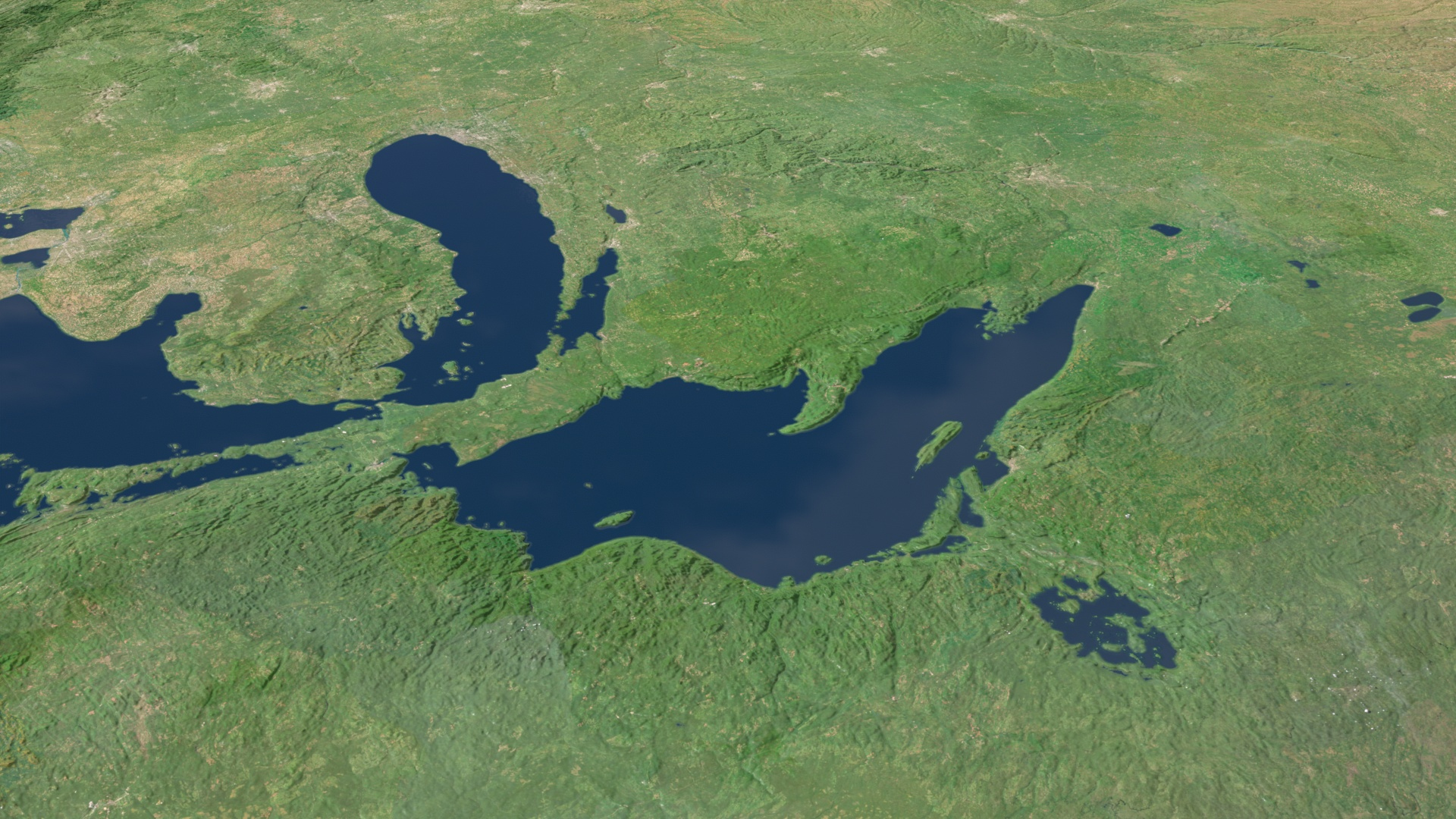 Us With Canada And Mexico Detailed PBR Landscape Map 3D Model ...