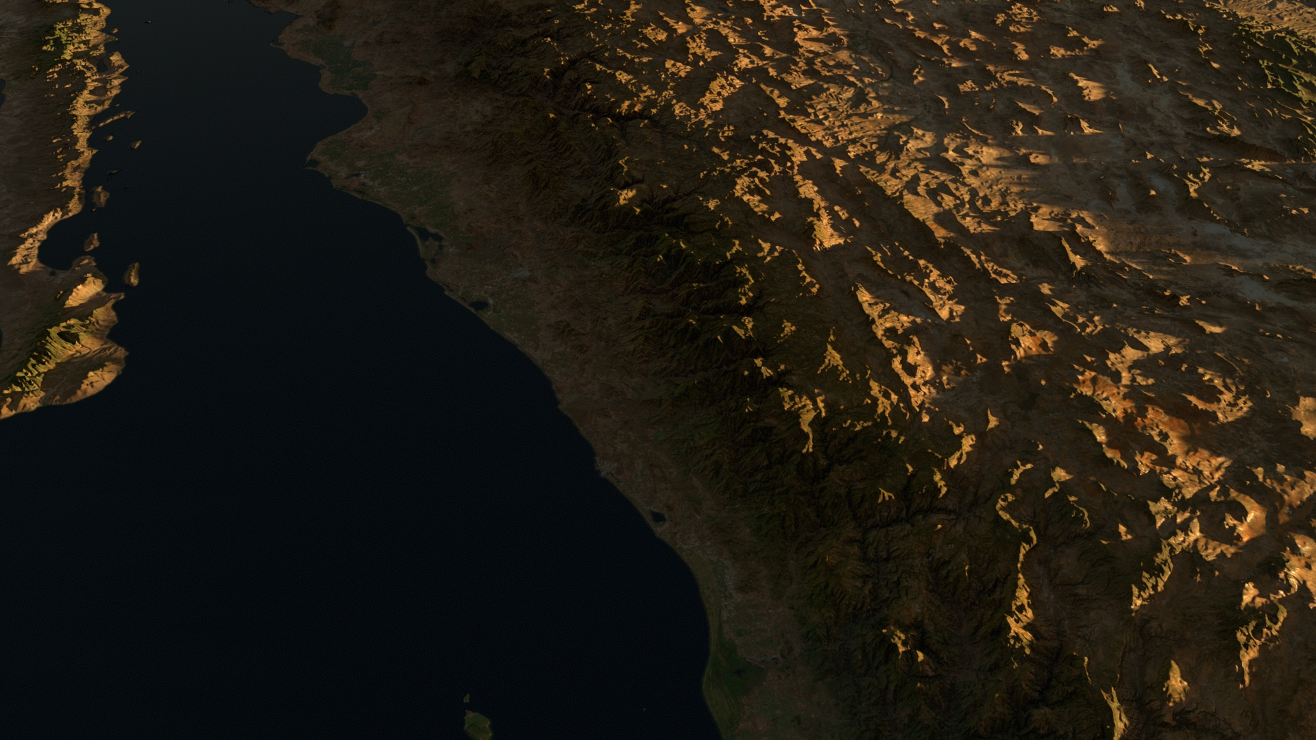 Us With Canada And Mexico Detailed PBR Landscape Map 3D Model ...