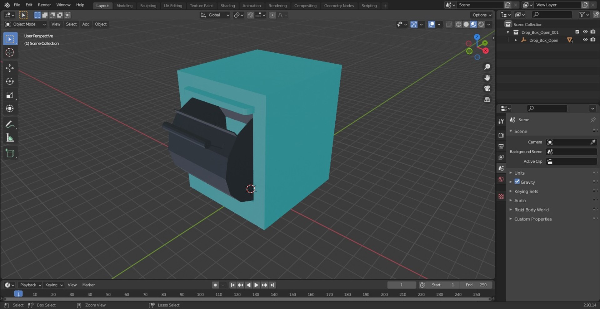 3D Drop Box Open Model - TurboSquid 2029397