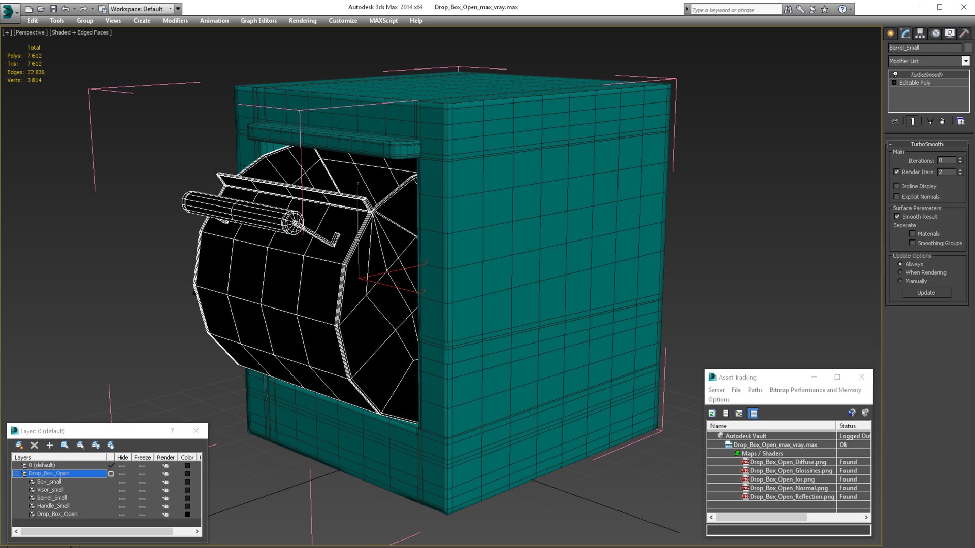 3D Drop Box Open Model - TurboSquid 2029397