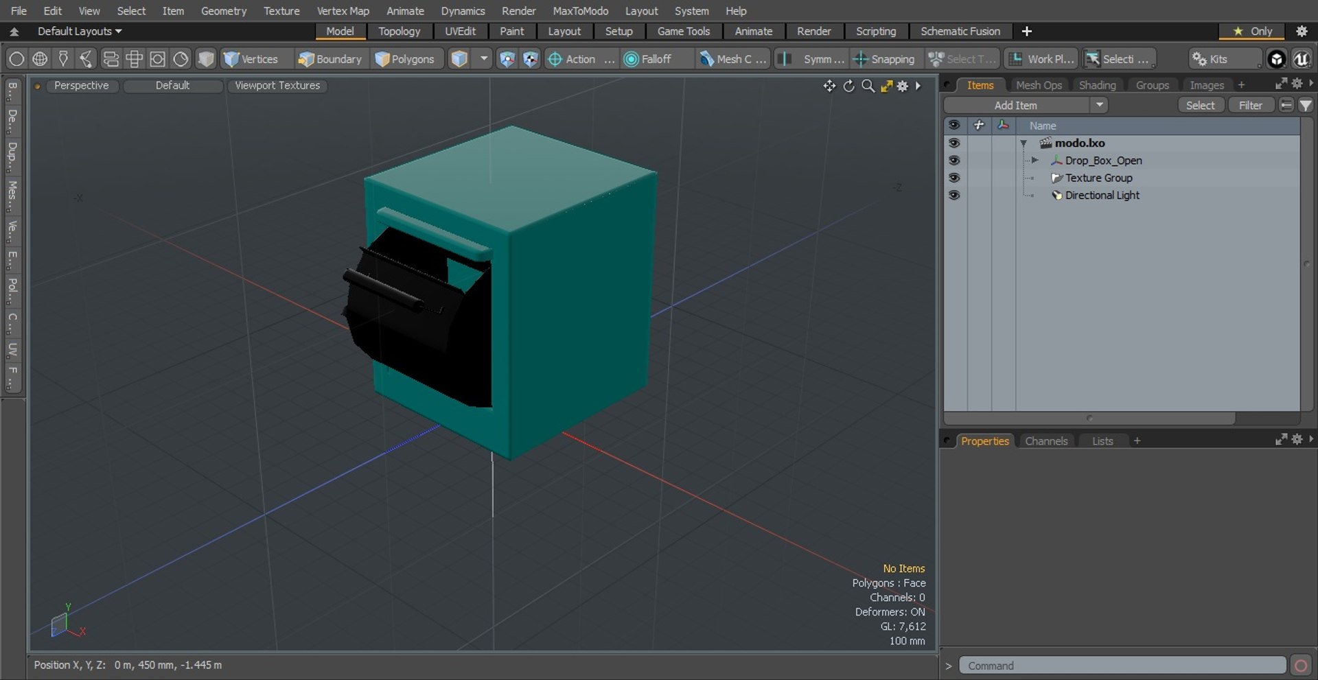 3D Drop Box Open Model - TurboSquid 2029397