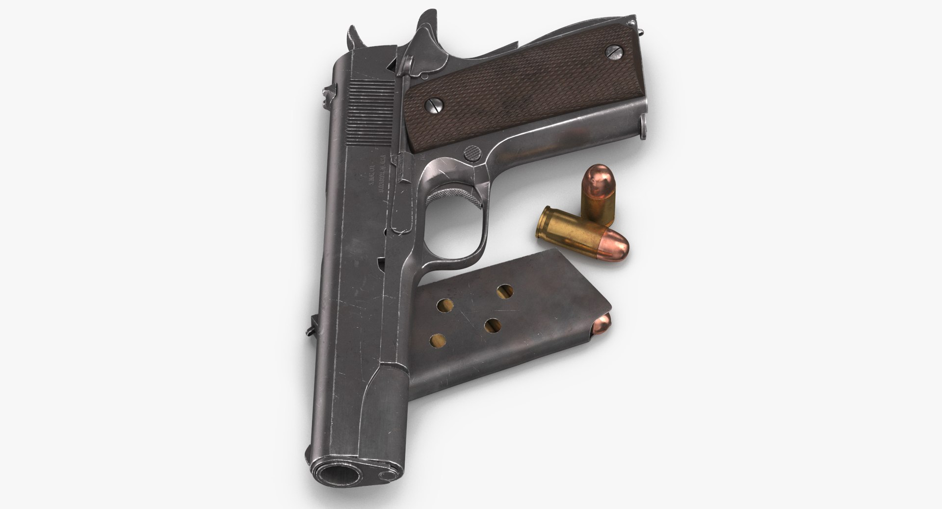 3D Colt M1911 Magazine Bullets - TurboSquid 1271721