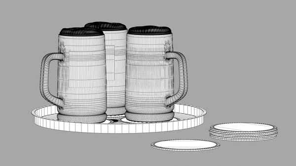 beer tower glass tray dxf