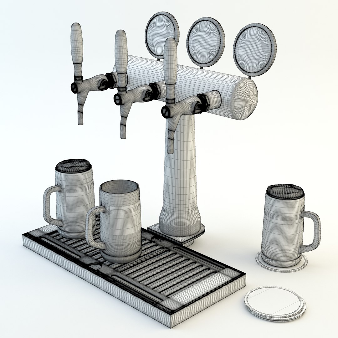 Beer Tower Glass Tray Dxf