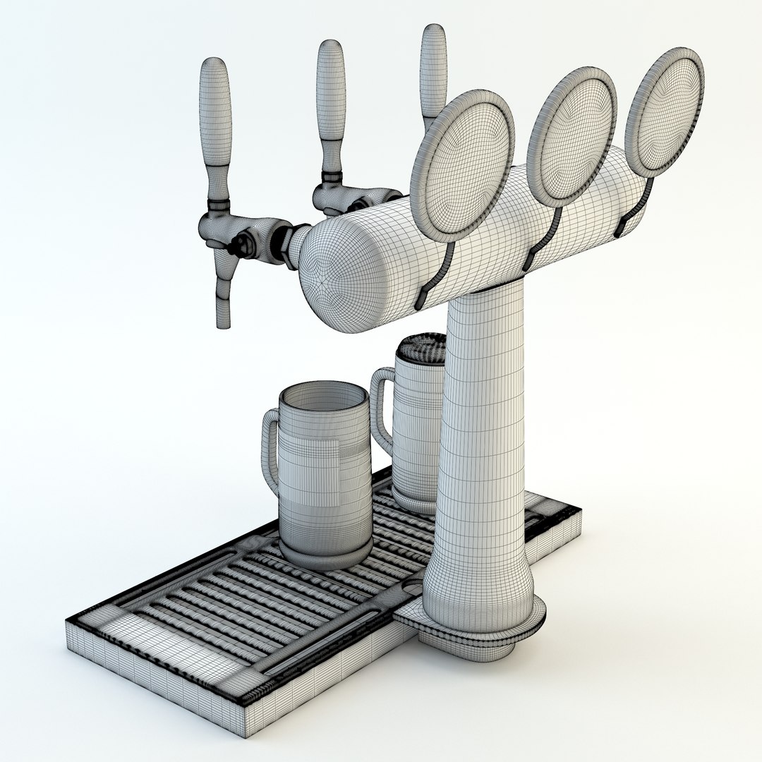 Beer Tower Glass Tray Dxf