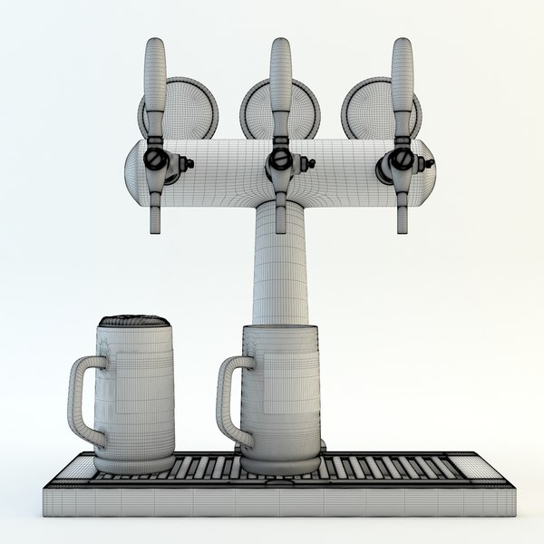 beer tower glass tray dxf