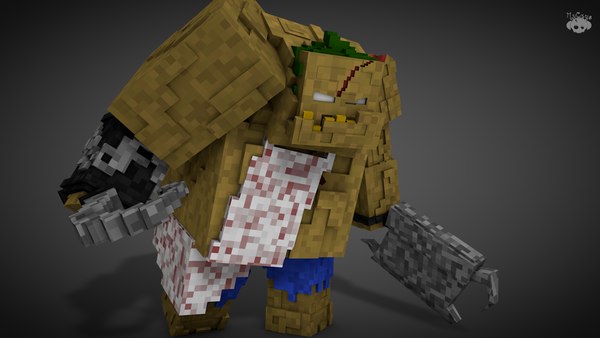 3D модель Minecraft Pudge - TurboSquid 874240