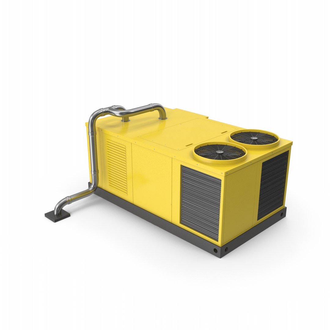 Rooftop AC Unit Yellow 3D Model - TurboSquid 1874411