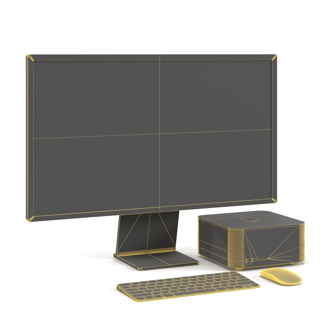 3D Apple Studio Display Set PBR - TurboSquid 2236637