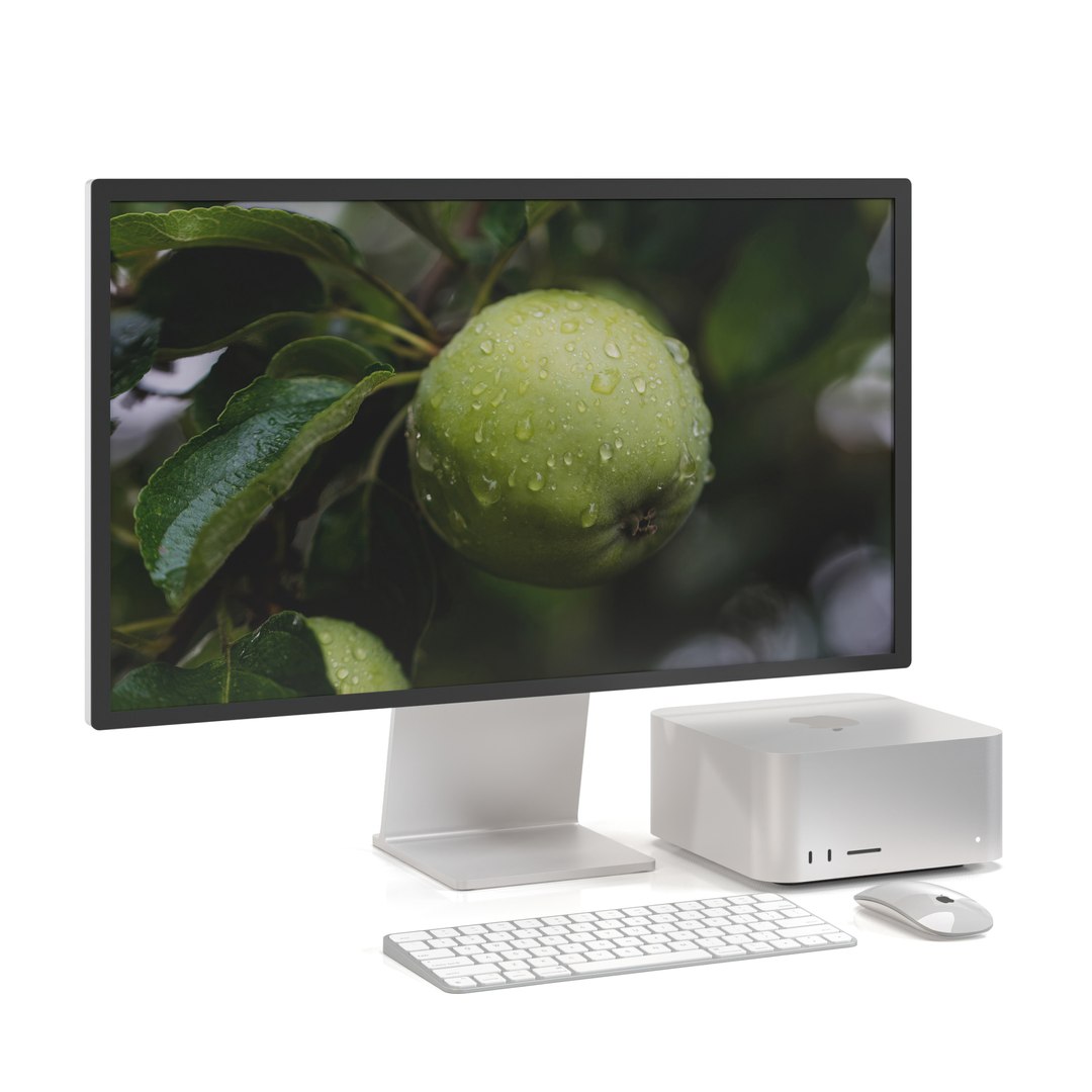 3D Apple Studio Display Set PBR - TurboSquid 2236637