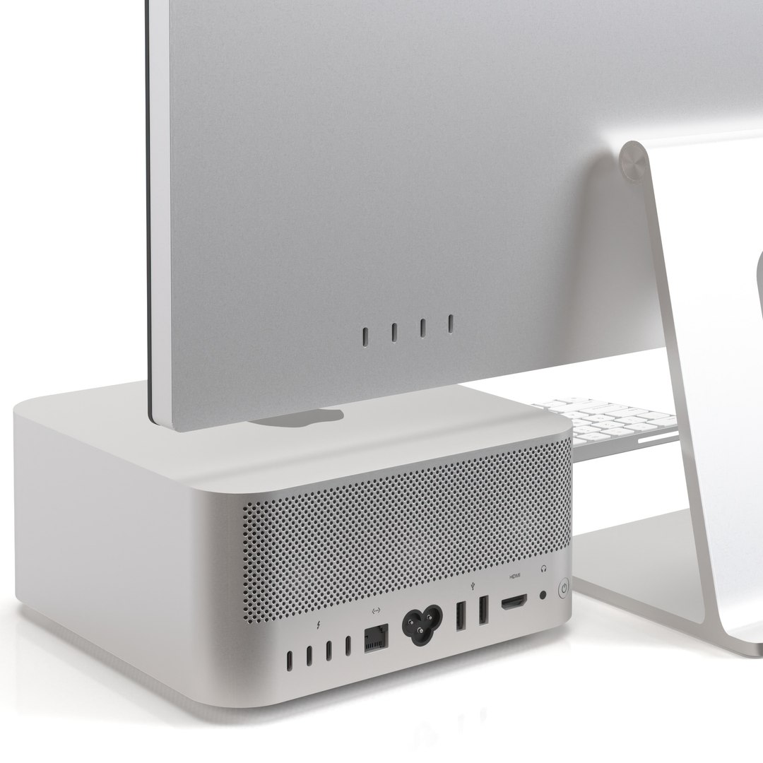 3D Apple Studio Display Set PBR - TurboSquid 2236637