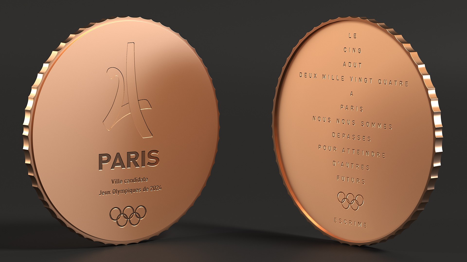 3D Bronze Olympic Medal Paris 2024 - TurboSquid 2003830