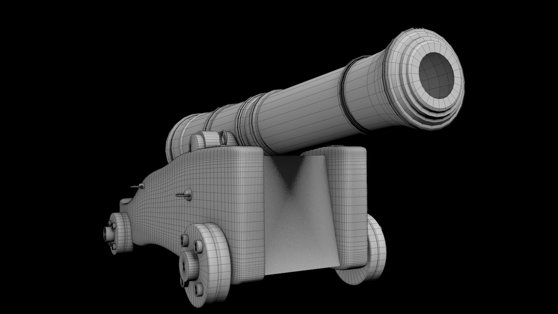 Old Naval Gun 3d Model