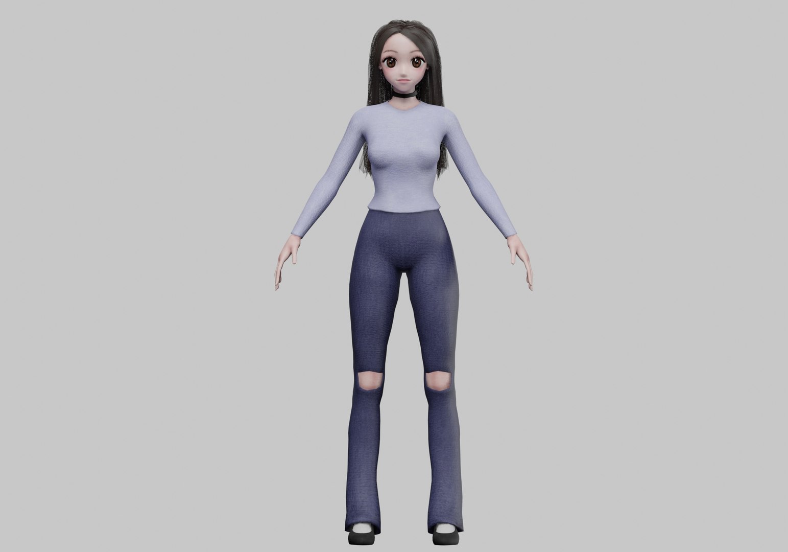 Cute Cartoon Girl V32692 3D Model - TurboSquid 2269221