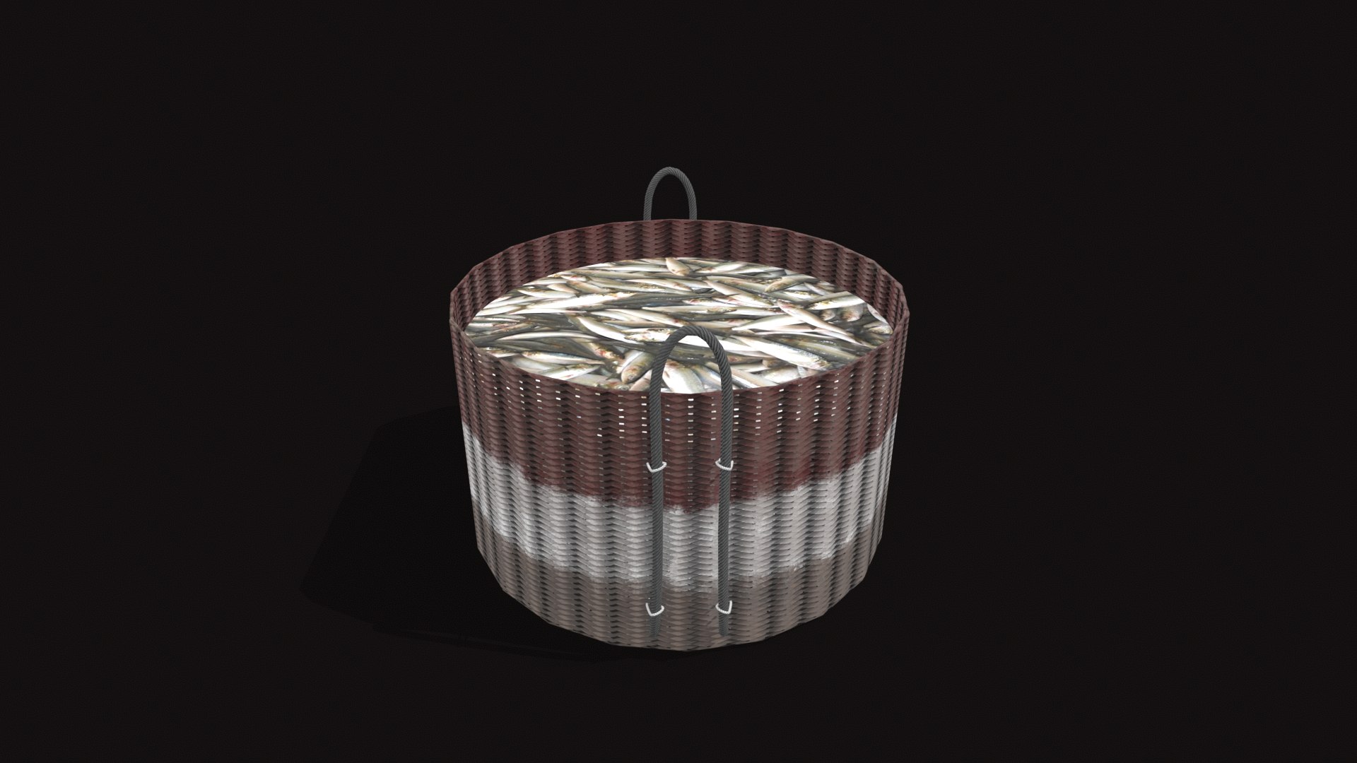 3D Medieval Fish Basket 04 Model - TurboSquid 2326208