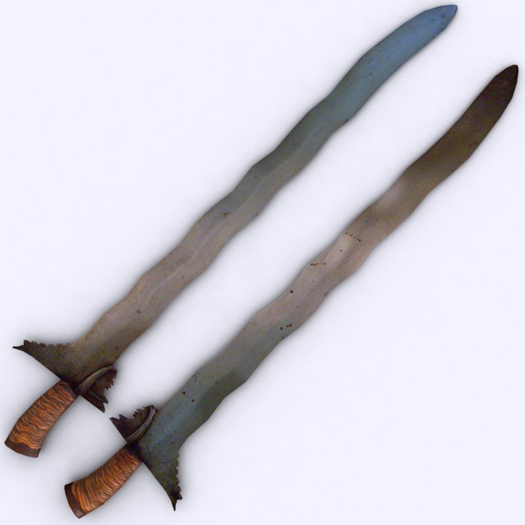 kris weapons steel 3d model