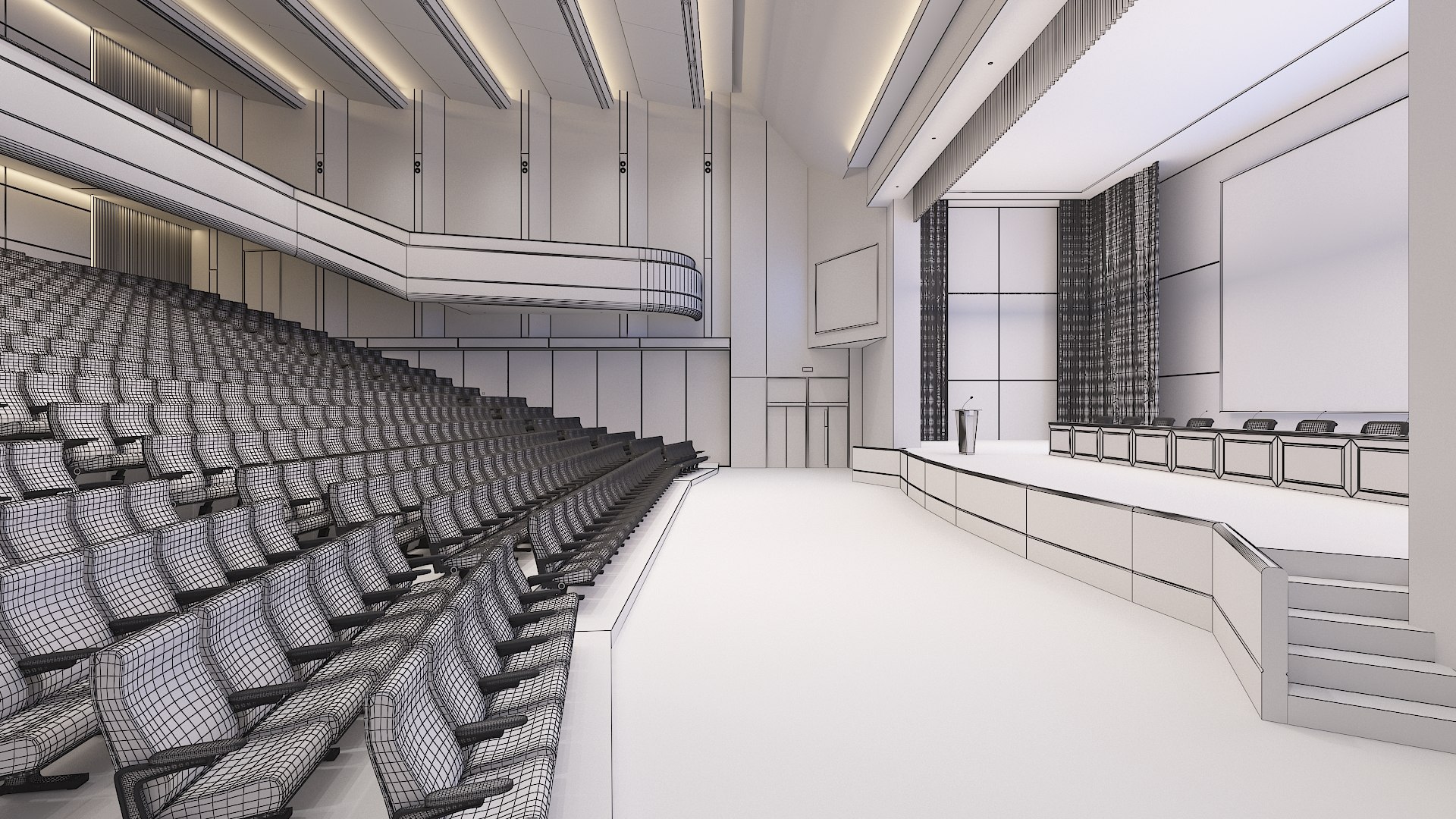 Lecture Hall 07 3D model - TurboSquid 2120606