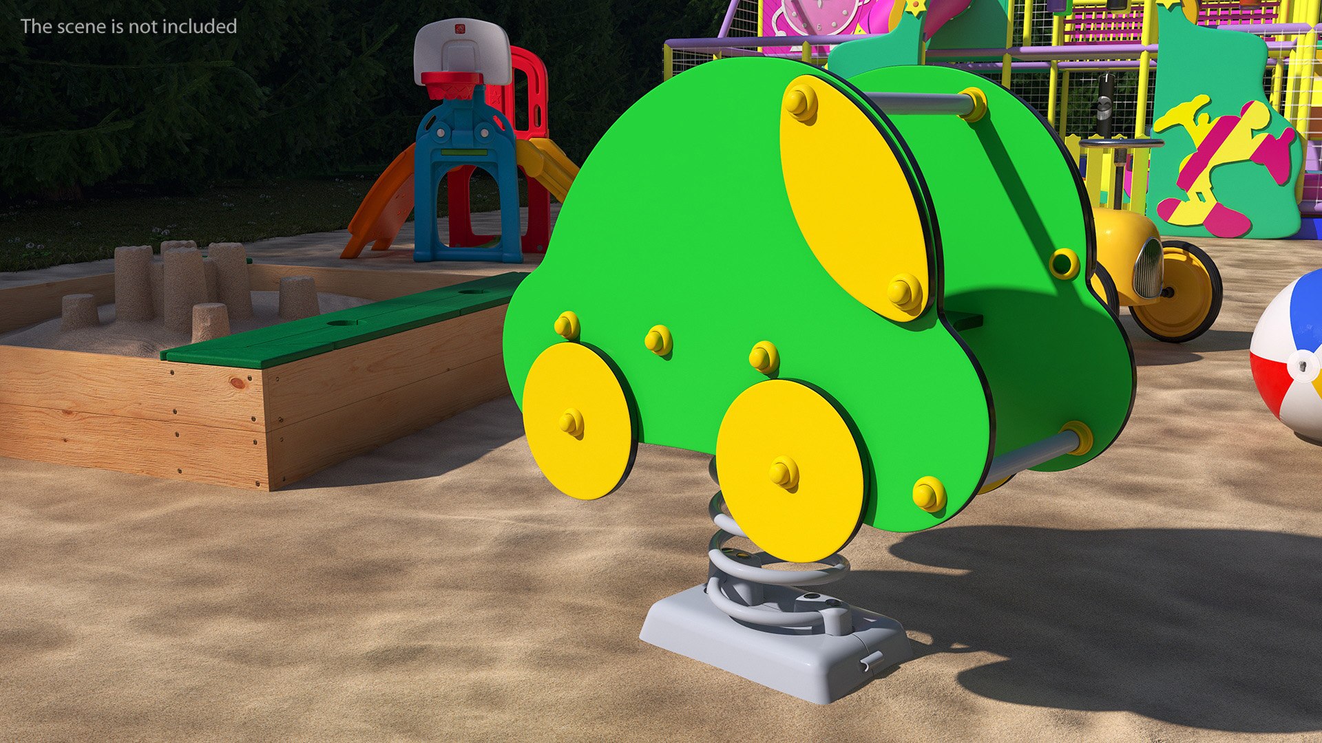 3D Playground Springer Car - TurboSquid 2068458