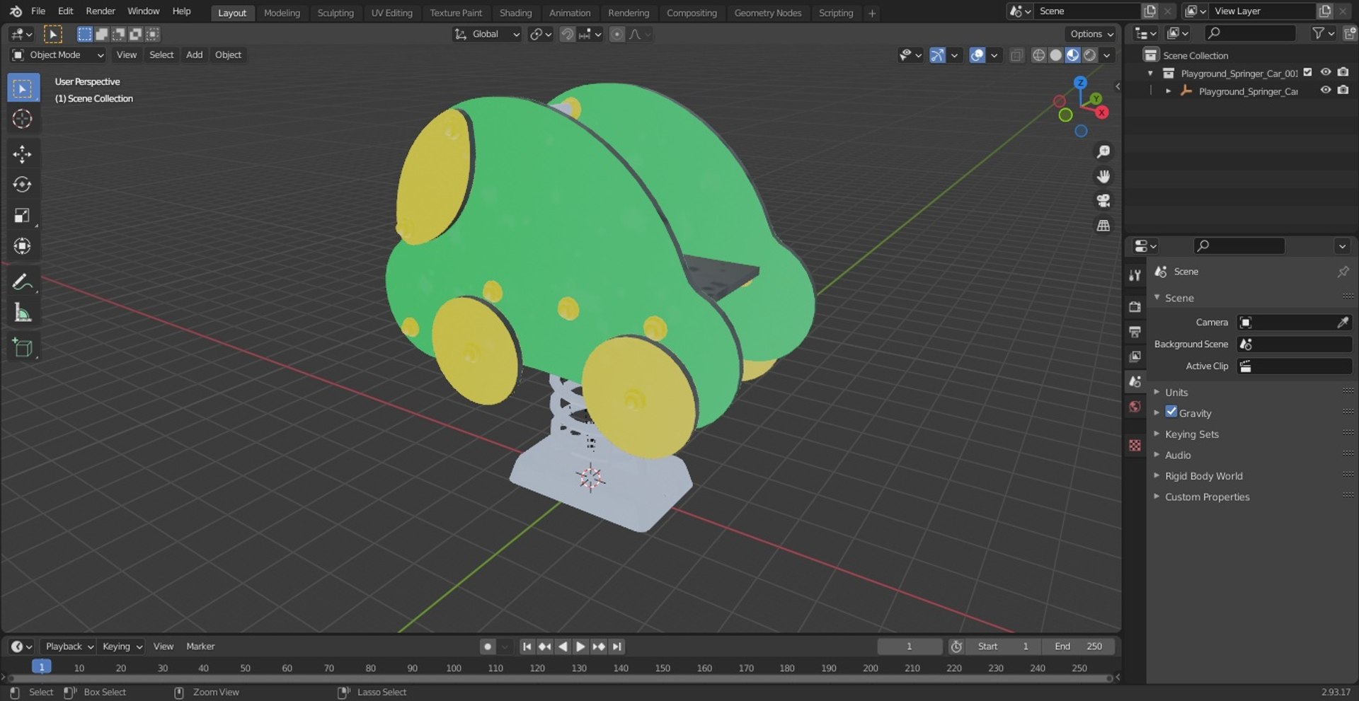 3D Playground Springer Car - TurboSquid 2068458