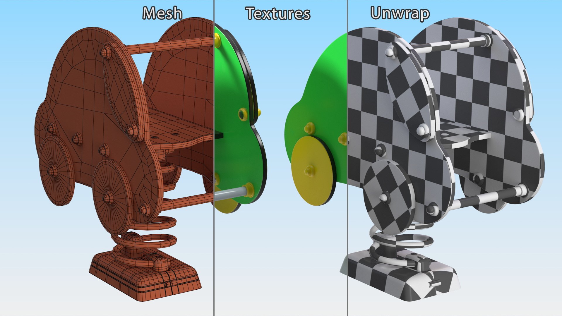 3D Playground Springer Car - TurboSquid 2068458