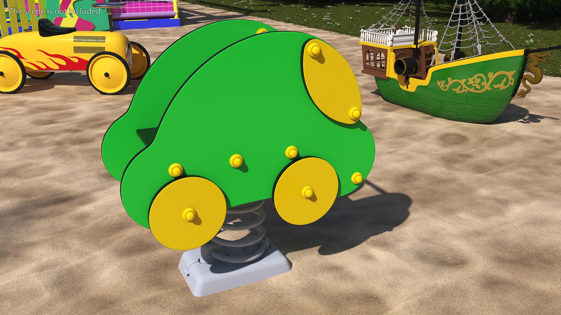 3D Playground Springer Car - TurboSquid 2068458