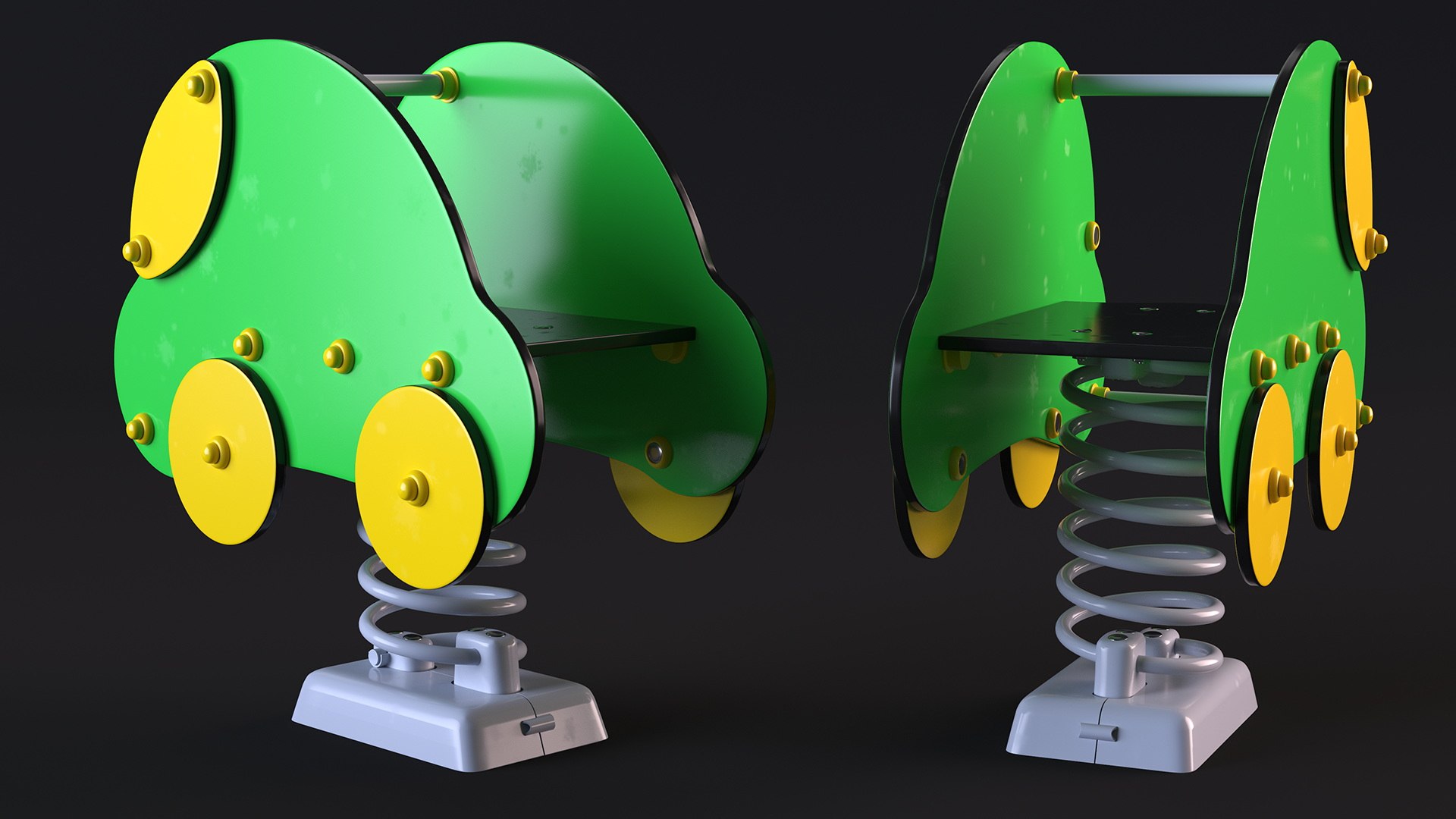 3D Playground Springer Car - TurboSquid 2068458