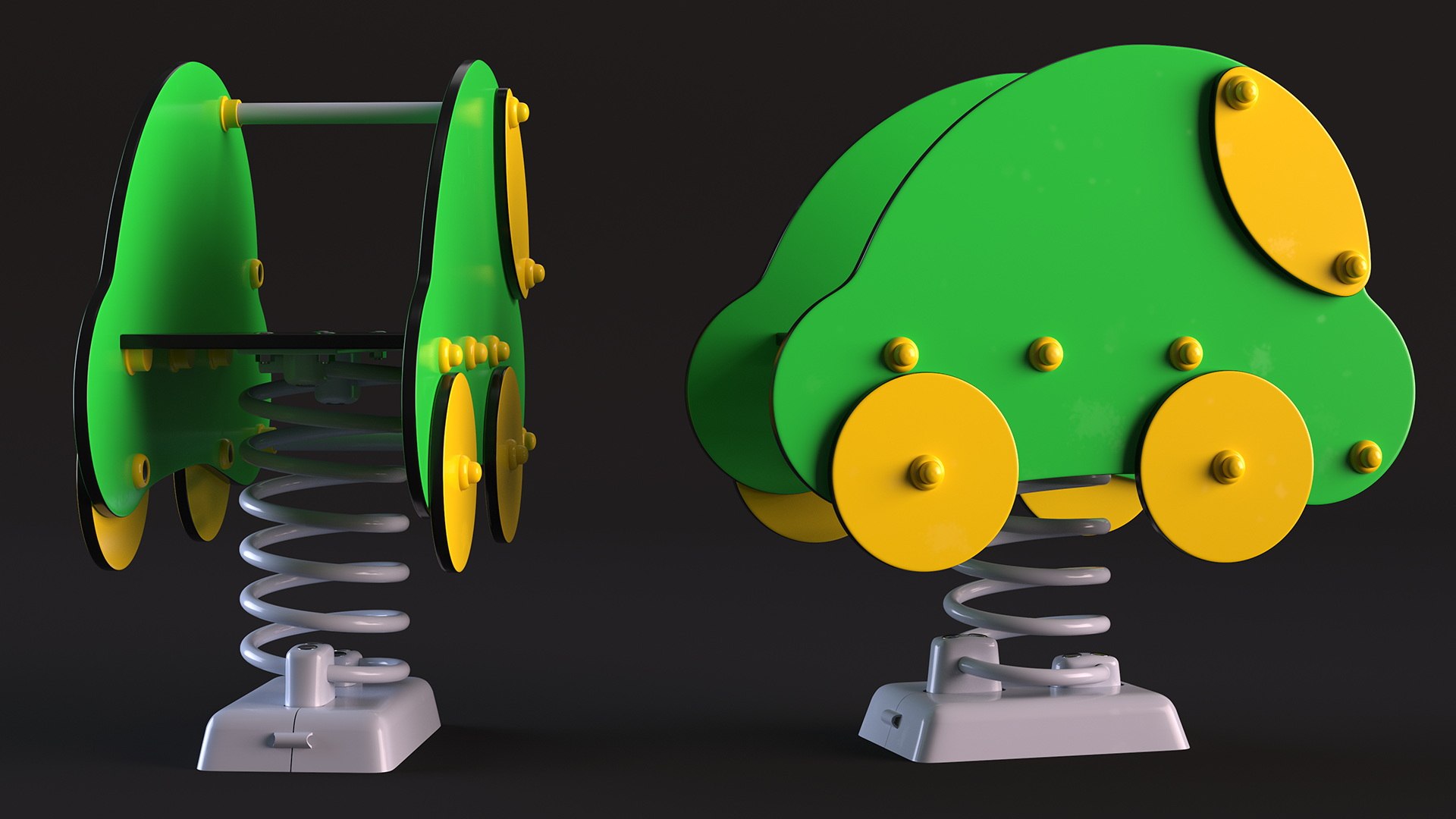 3D Playground Springer Car - TurboSquid 2068458