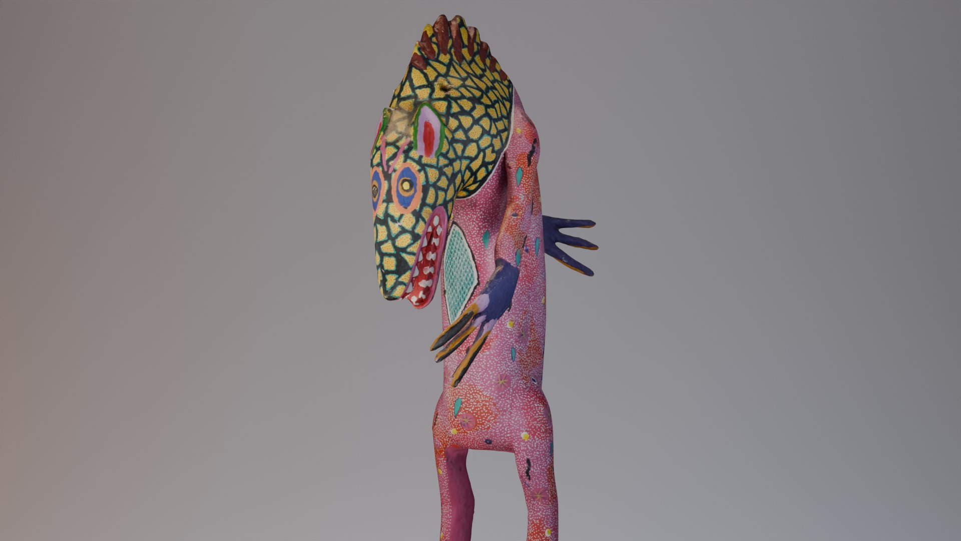 Mystic Wolf Alebrije Handcrafted Mexican Art 3D Model - TurboSquid 2297777