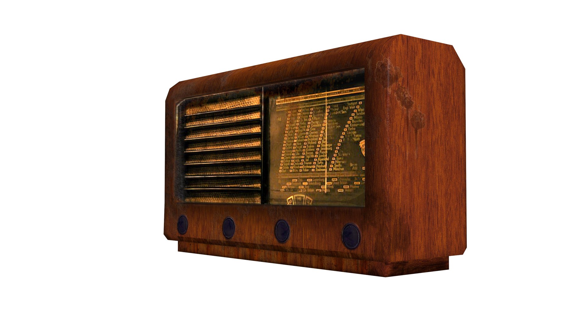 Old Radio Low Poly 3D Model - TurboSquid 1991055