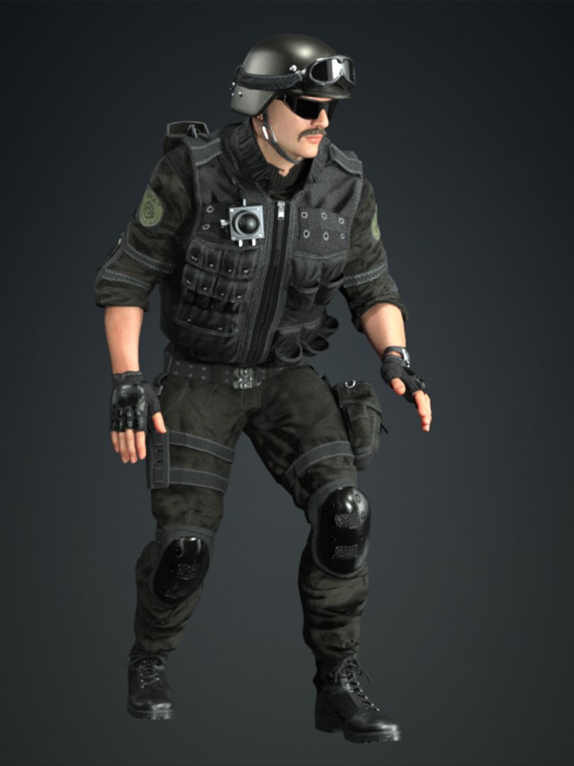 Realistic Rigged Army Character Man 3D Model Model - TurboSquid 2135710