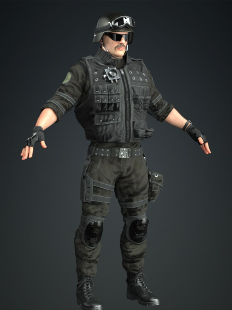 Realistic Rigged Army Character Man 3D Model Model - TurboSquid 2135710