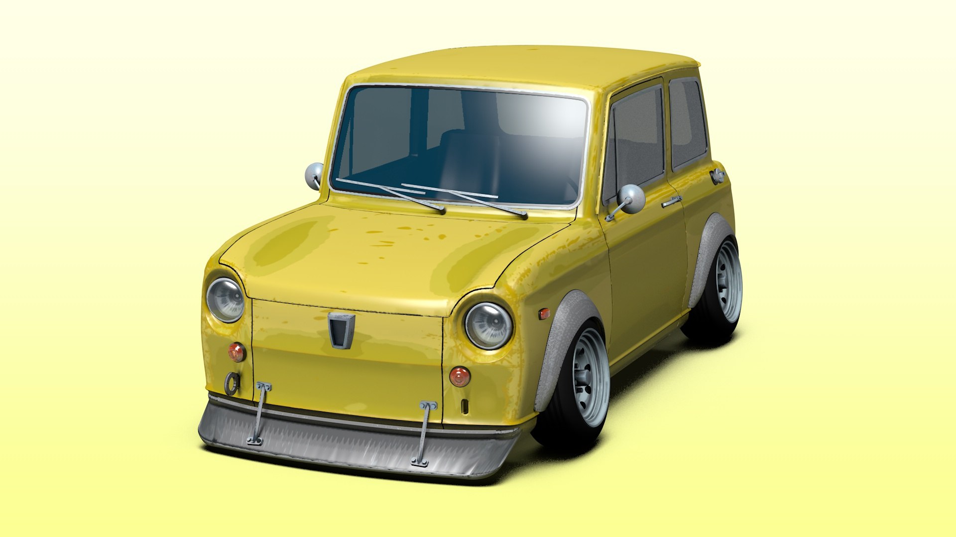3D Slammed Car Model - TurboSquid 2170663