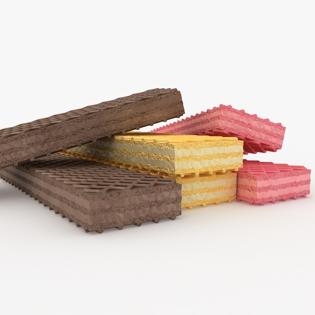 3d Realistic Wafer Cookie 3 Model