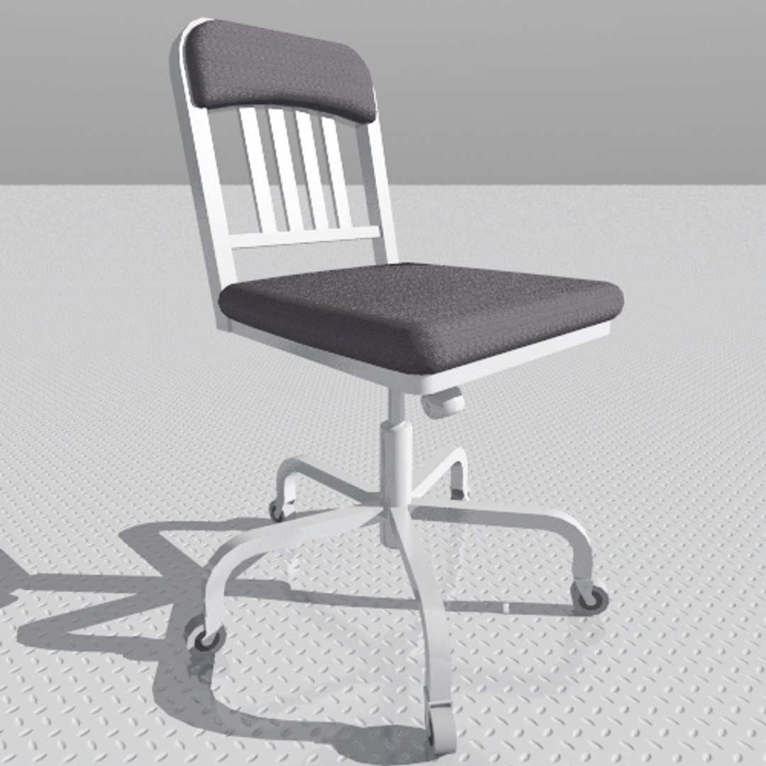 Navy Swivel Chair 3d Model