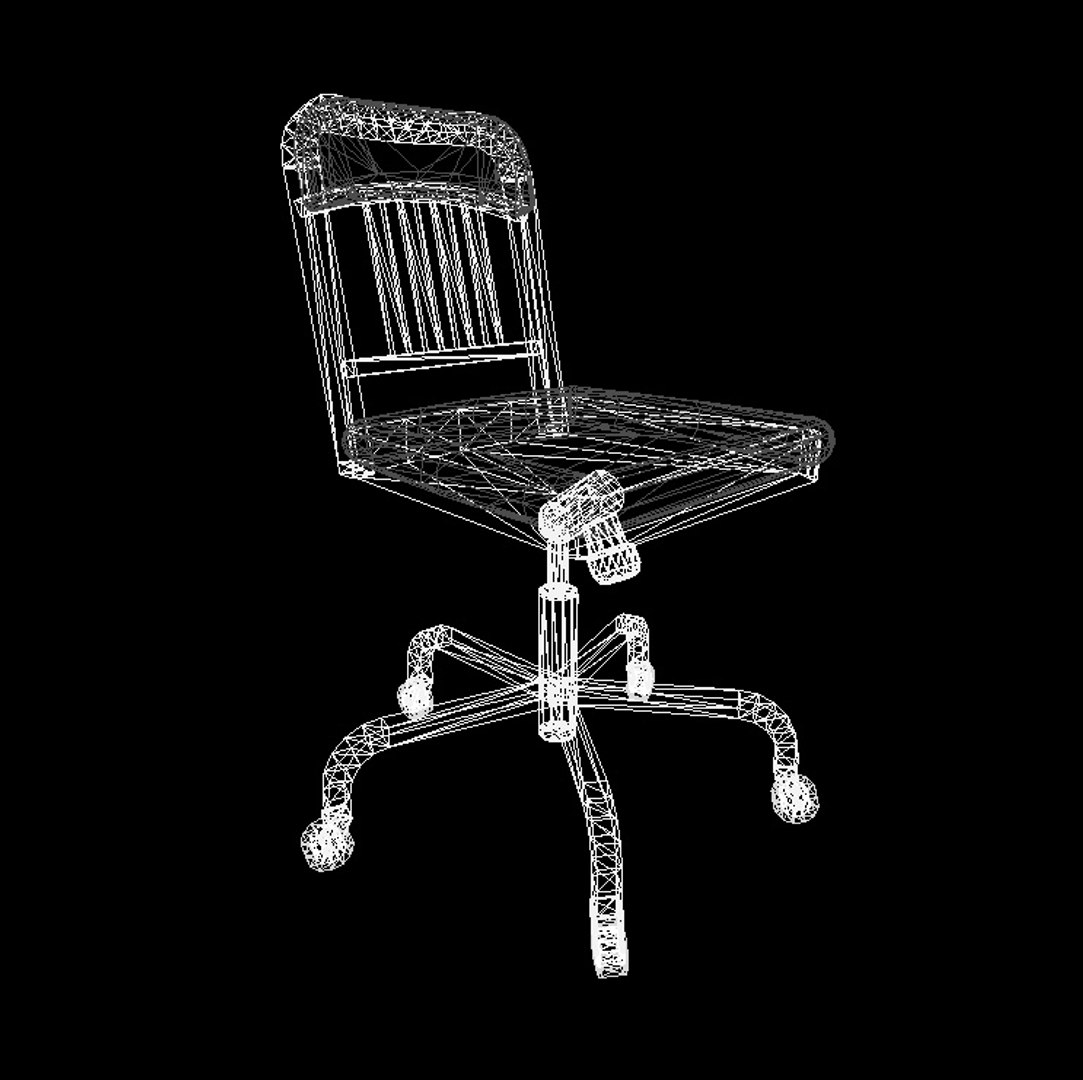 Navy Swivel Chair 3d Model