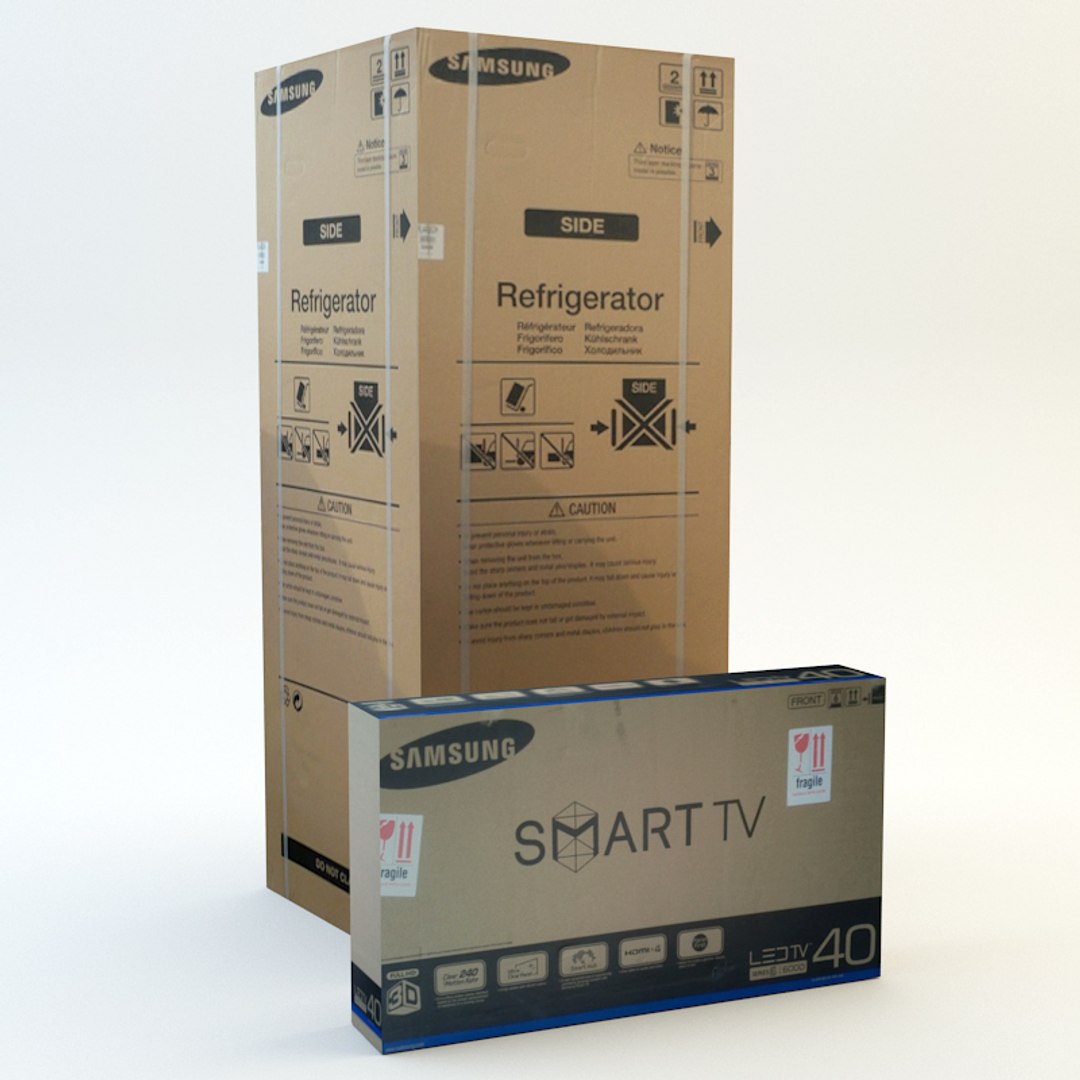 Cardboard Box Set Tv 3d Max