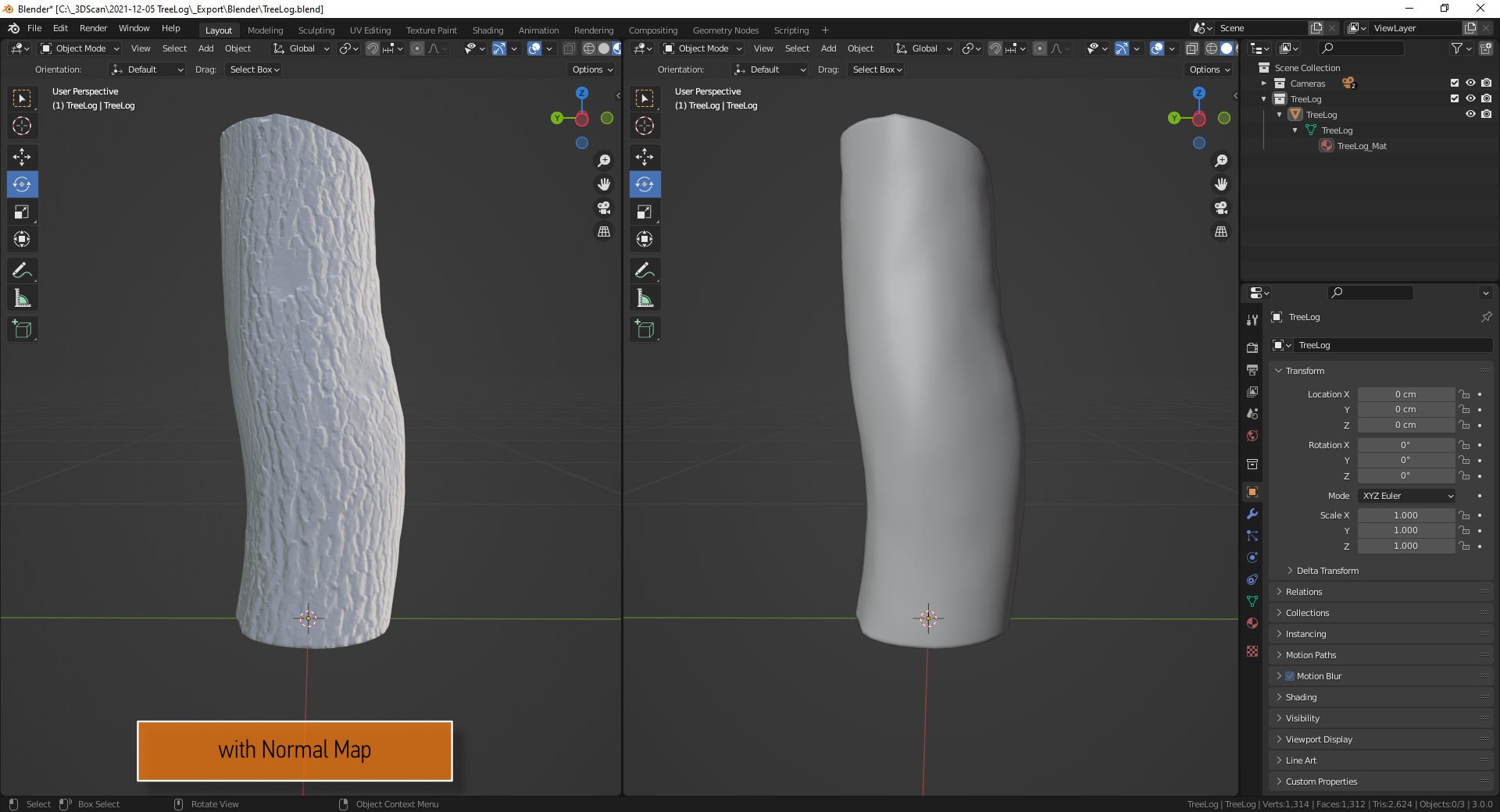 3D model Tree Log PBR Scan Retopo - TurboSquid 1837564