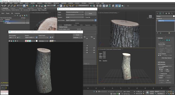 3D model Tree Log PBR Scan Retopo - TurboSquid 1837564