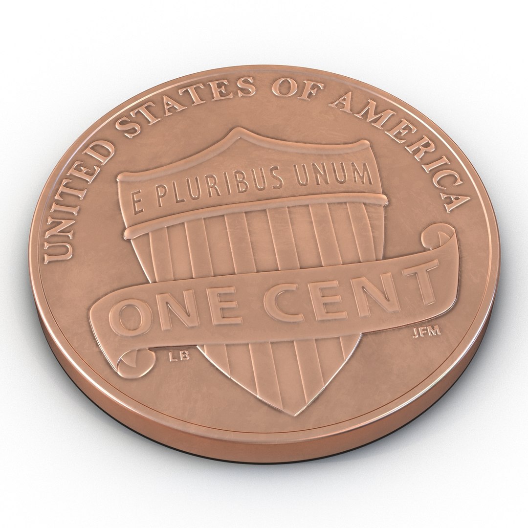 3d united states coin penny model