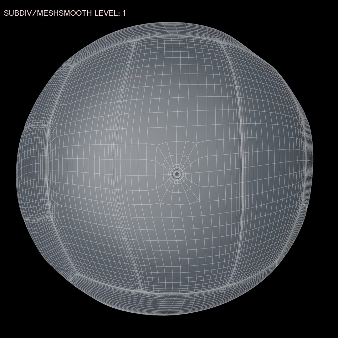 deflated volleyball balloon 3d model