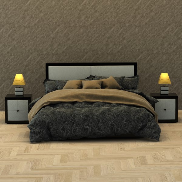 3D realistic modern bed model - TurboSquid 1168446