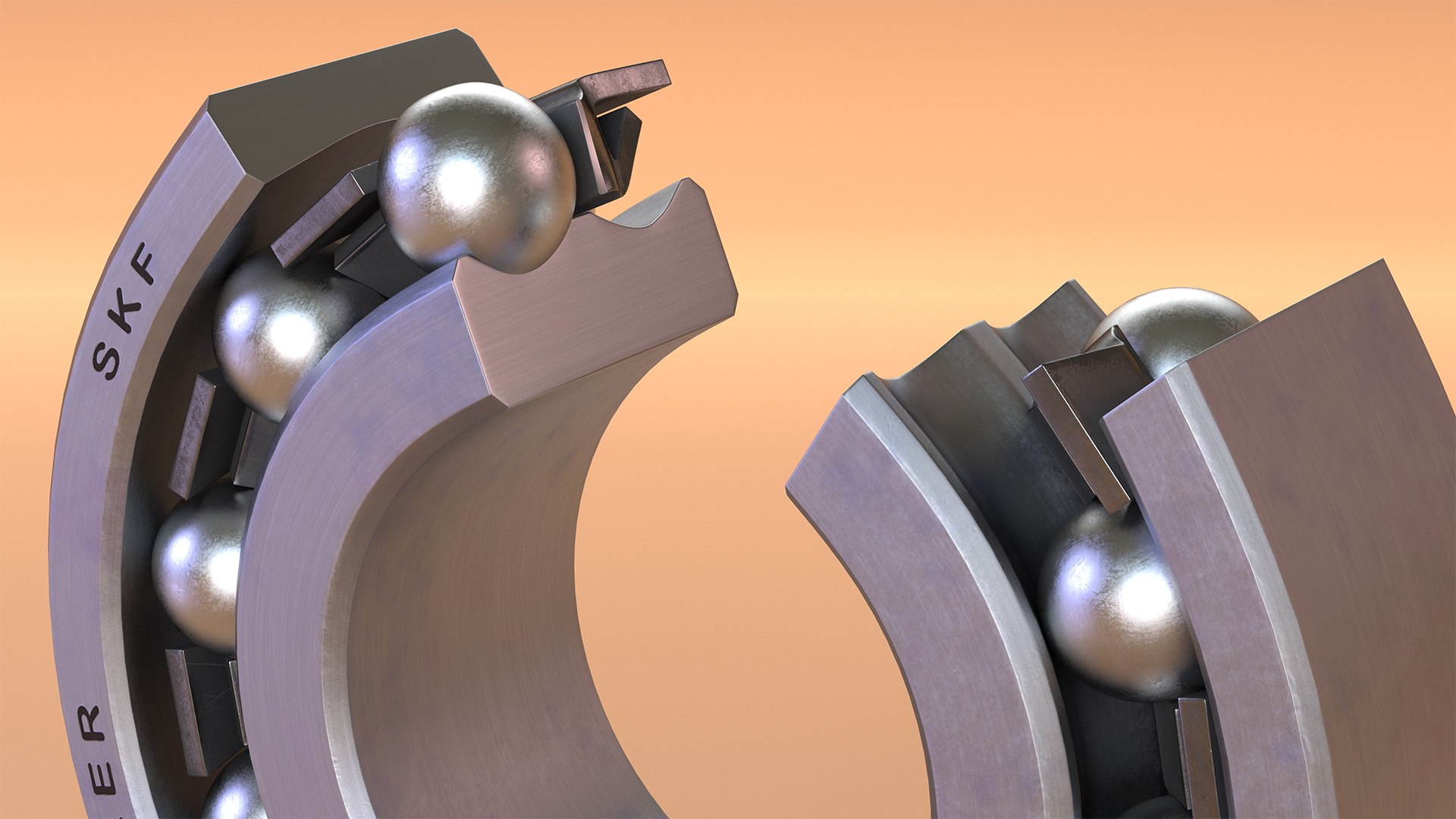3D roller bearings cut model - TurboSquid 1484049
