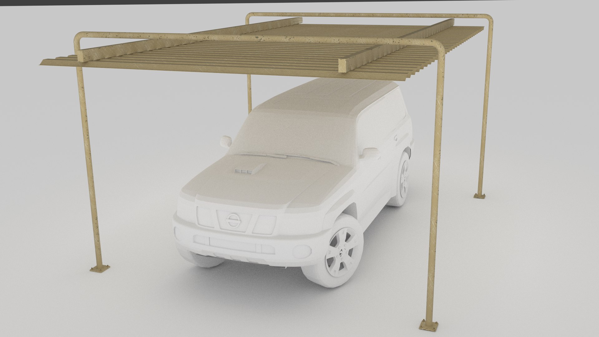 3d Car-port Car Model