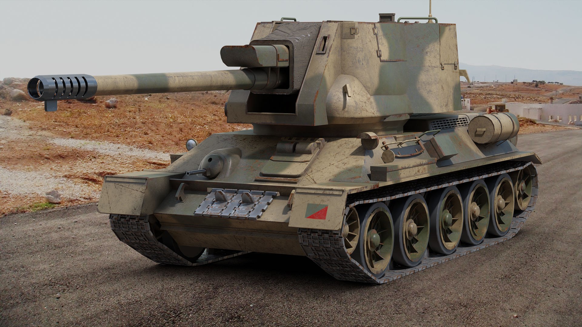 3D T 34-122 Tank Model - TurboSquid 2282166