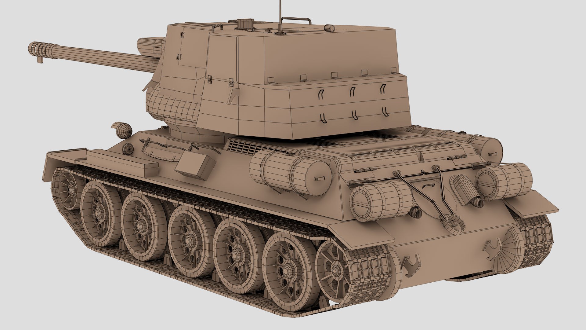 3D T 34-122 Tank Model - TurboSquid 2282166