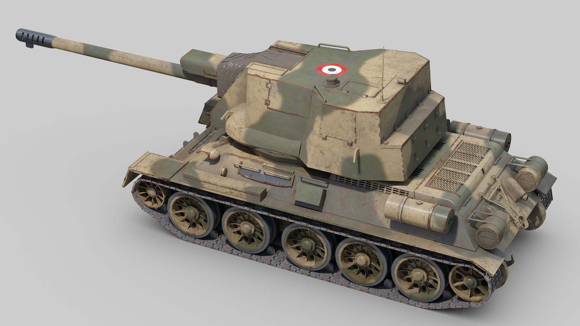 3D T 34-122 Tank Model - TurboSquid 2282166