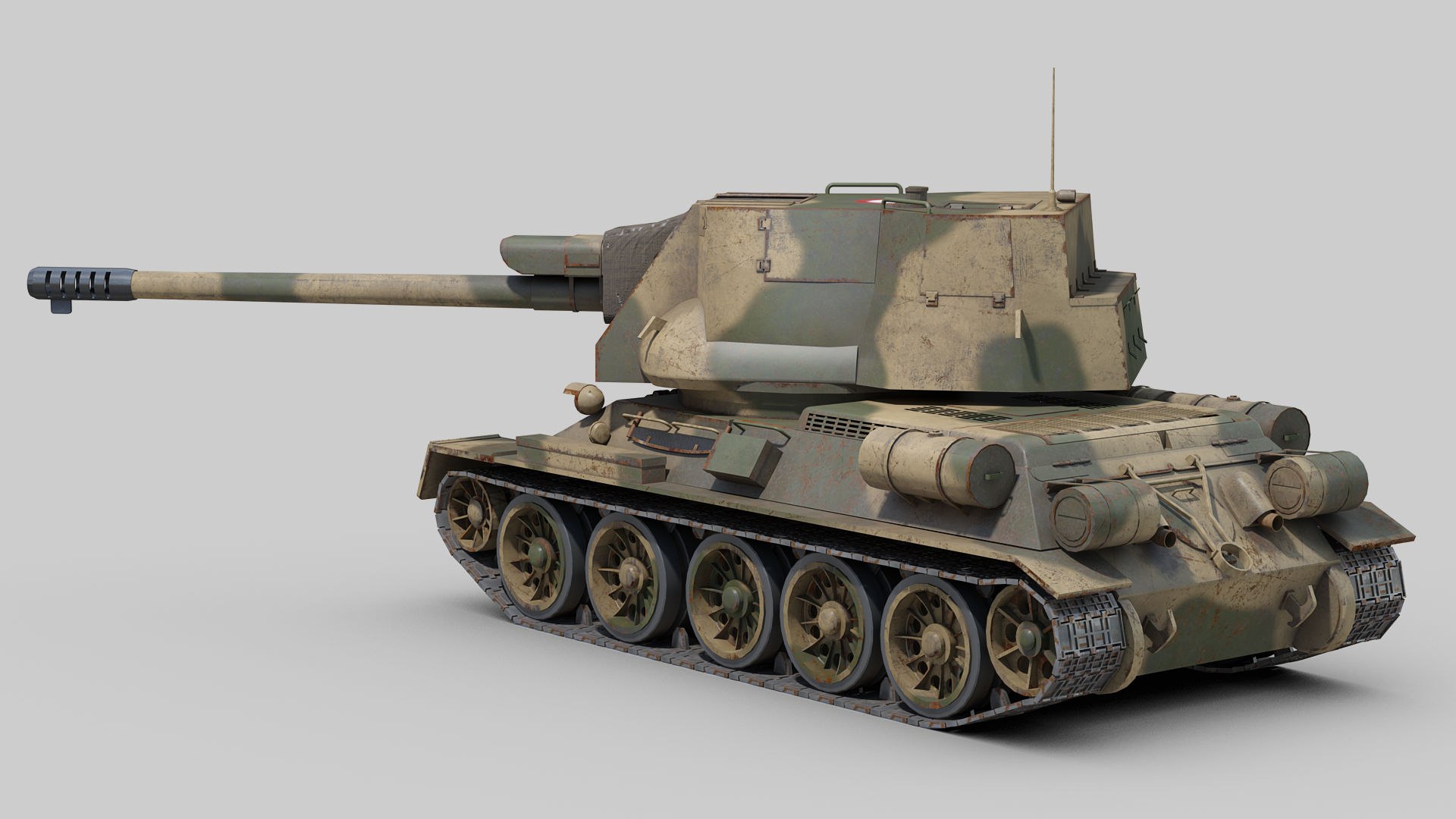 3D T 34-122 Tank Model - TurboSquid 2282166